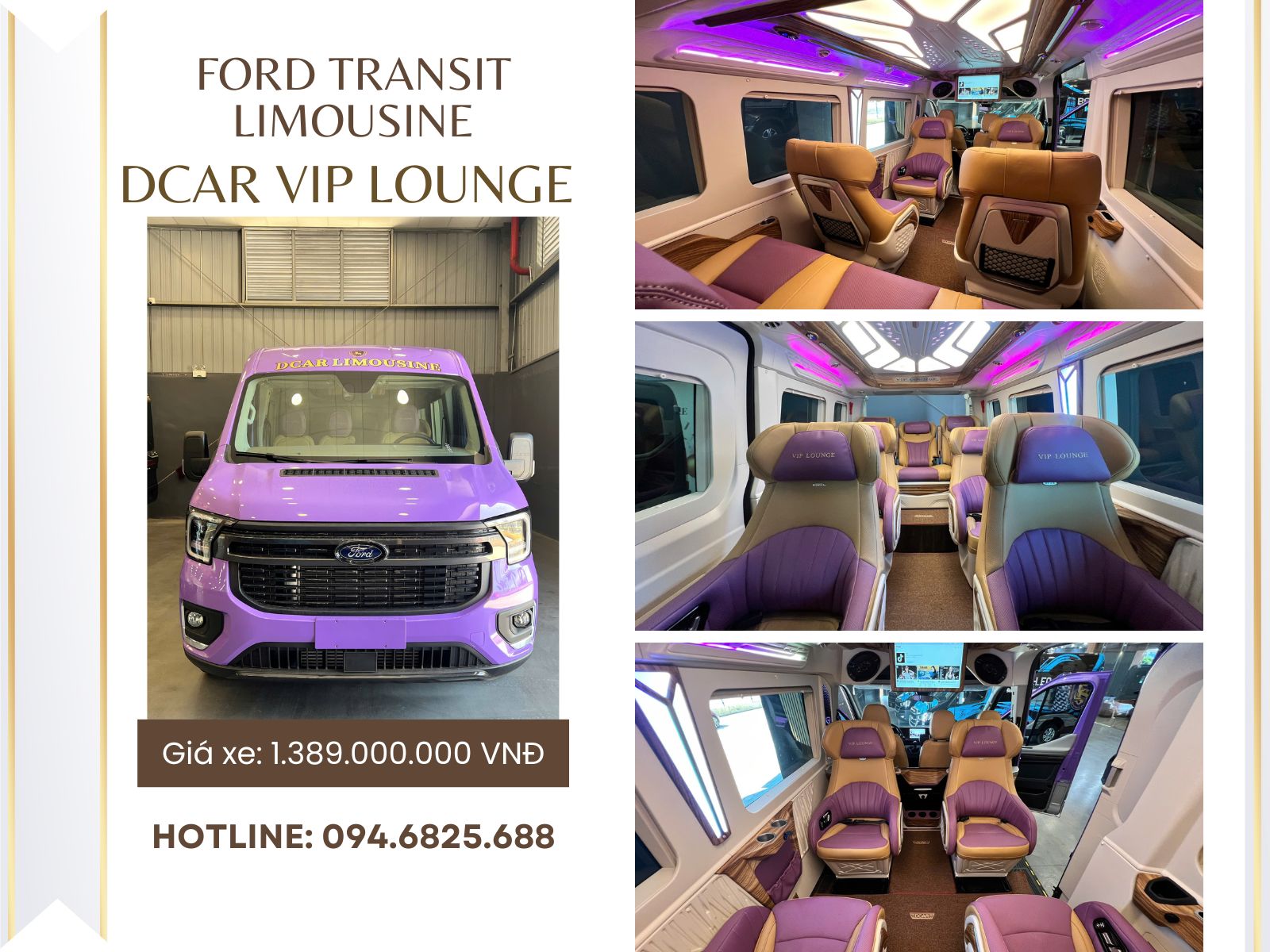 DCar Vip Lounge - Ford Transit - Hãng ô tô DCar Limousine